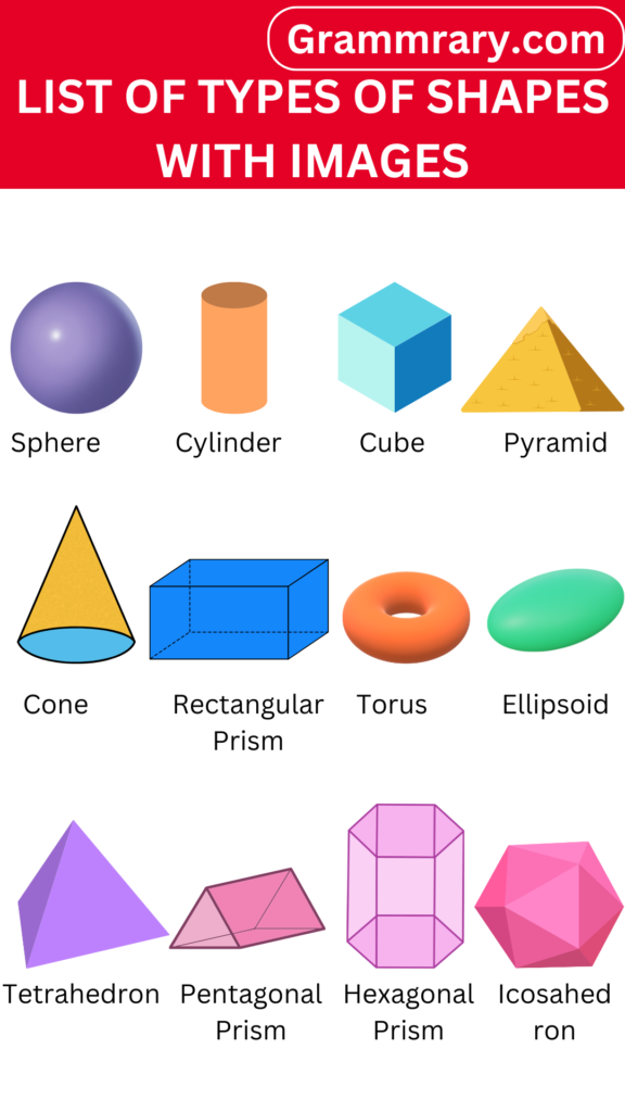 List of All Types of Shapes Names with Images - grammrary.com